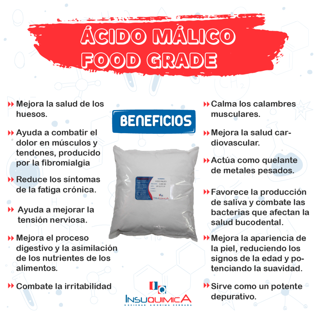 ACIDO MALICO FOOD GRADE – Bolsa x 1 Kg. – Tienda Online – Insuquimica SAC