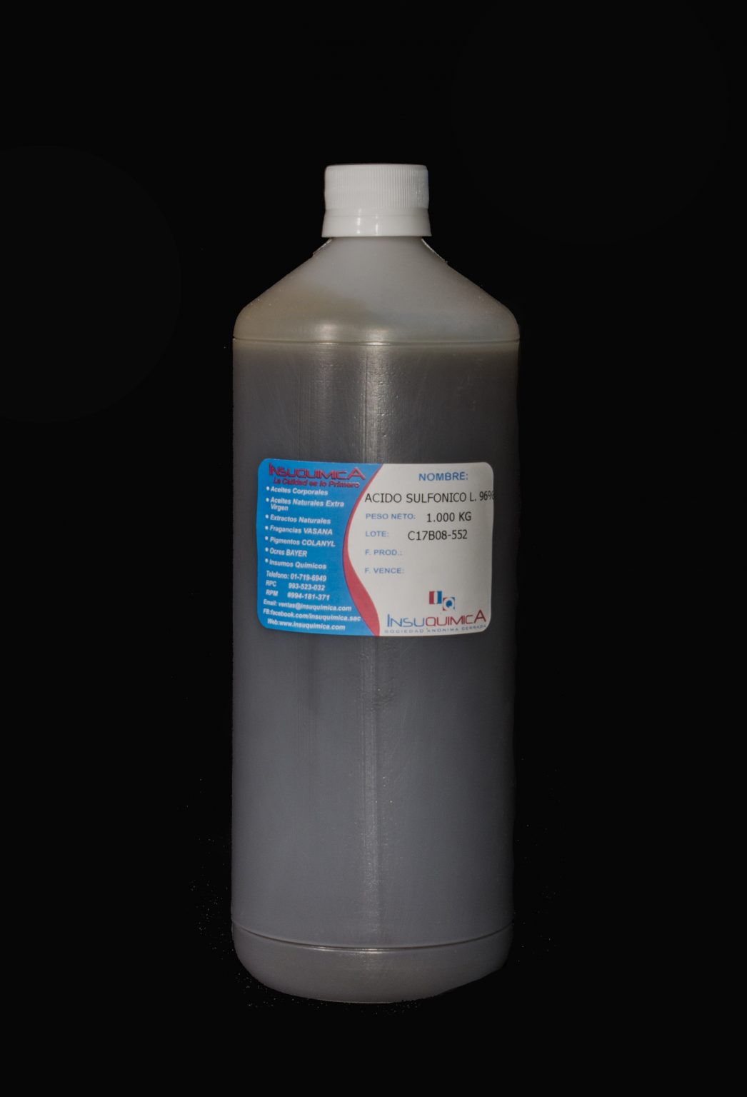 ACIDO SULFONICO LINEAL 96% – LABSA 96% – TUFAIL – PAKISTAN – Frasco x 1 Kg. – Tienda Online ...