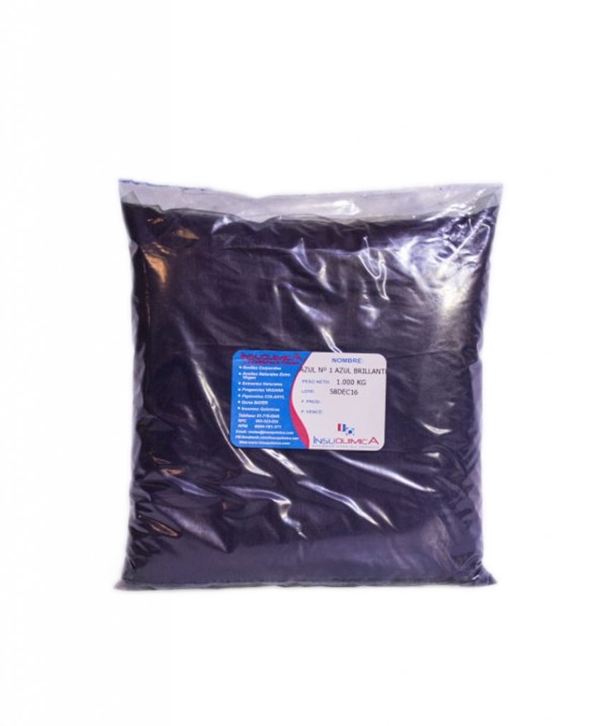 COLOR AZUL Nº 1 – AZUL BRILLANTE FOOD GRADE – Bolsa x 1 Kg. – Tienda ...