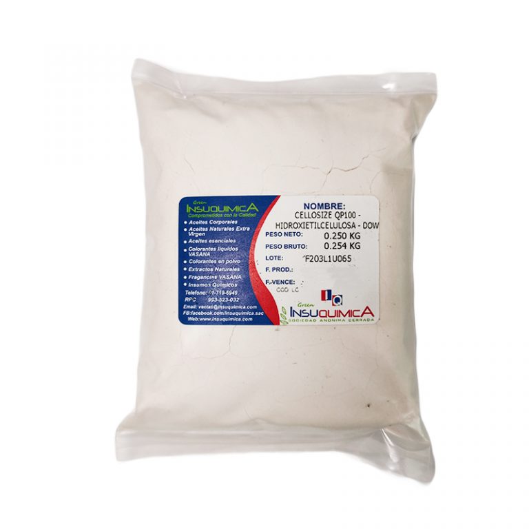 CELLOSIZE QP100 – HIDROXIETILCELULOSA – DOW – USA – Bolsa x 0.250 Kg ...