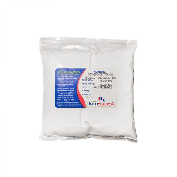 DIOXIDO DE TITANIO TECNICO – AMERICANO – TRONOX CR 828 – Bolsa x 0.250 ...