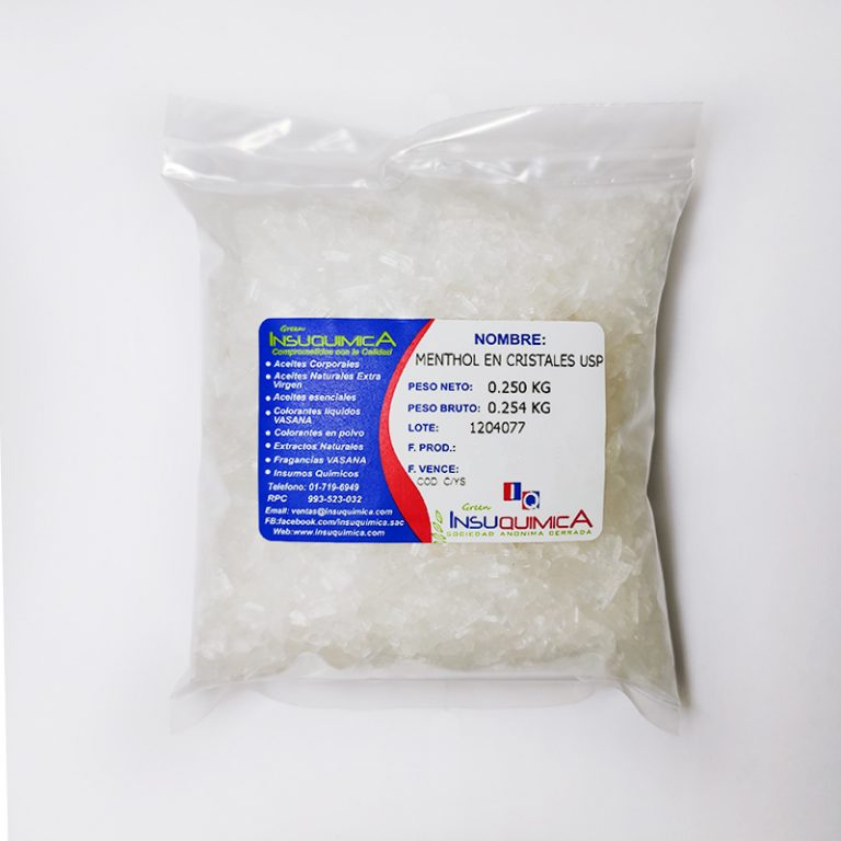 MENTHOL EN CRISTALES USP – Bolsa x 0.250 Kg. – Tienda Online ...