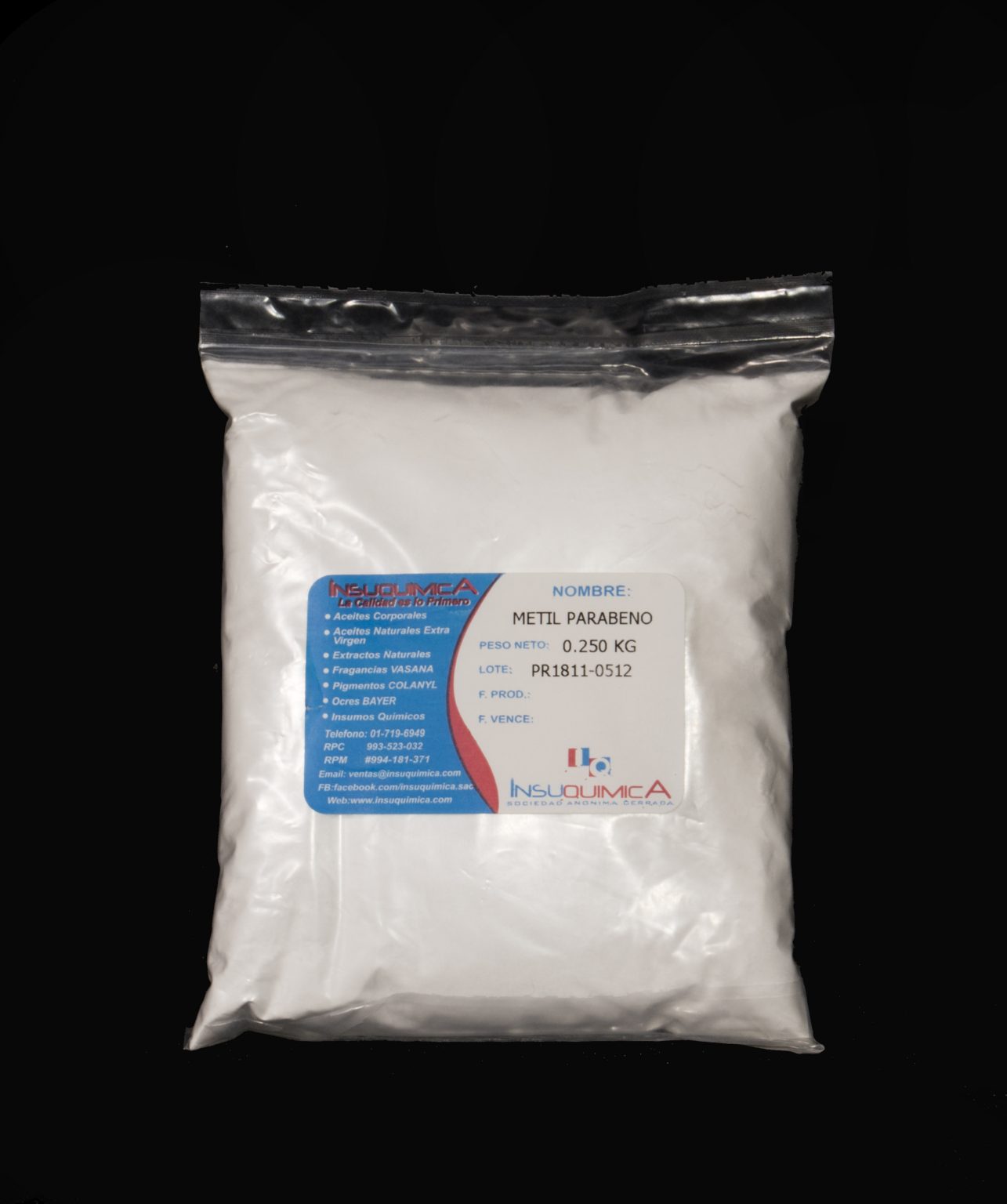METIL PARABENO EN POLVO USP – SALIGIN MP – SALICYLATES – Bolsa x 0.250 ...