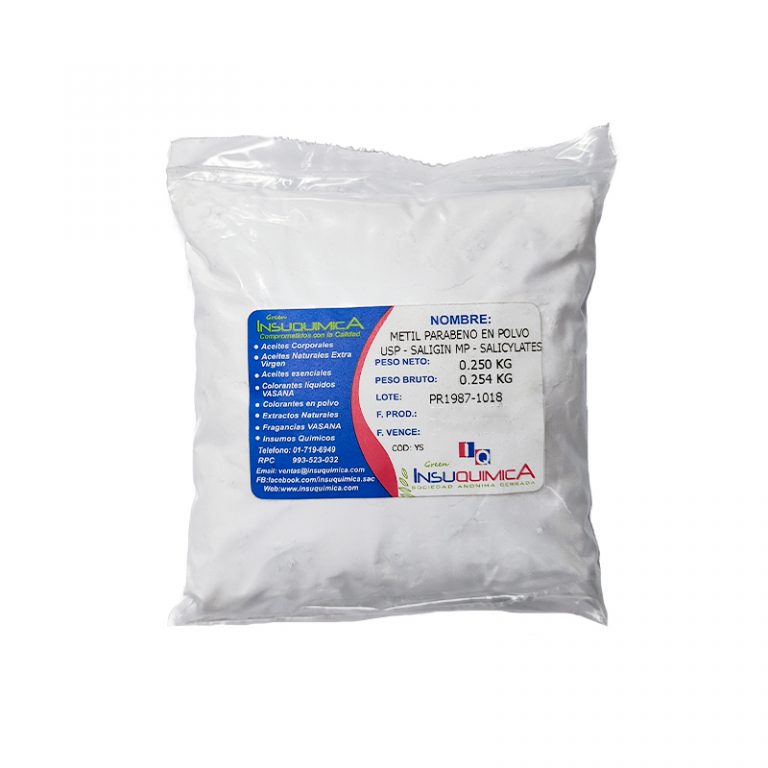 METIL PARABENO EN POLVO USP – SALIGIN MP – SALICYLATES – Bolsa x 0.250 ...