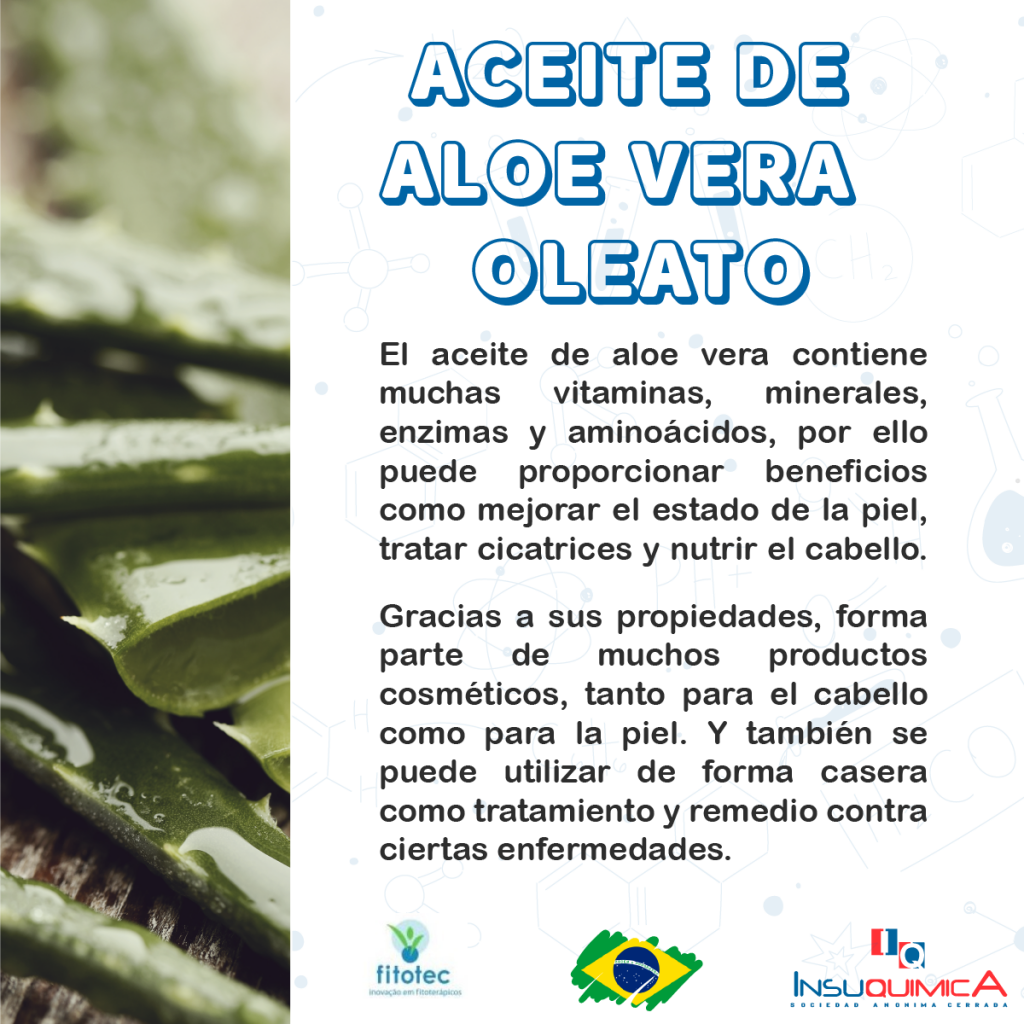 ACEITE DE ALOE VERA USP – OLEATO FITOTEC – BRASIL- Frasco x 1 Lt ...