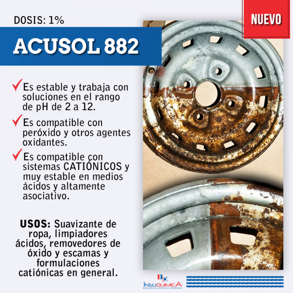 ACUSOL 882 – ESPESANTE SUAVIZANTE DE ROPA – DOW – USA- Frasco x 1 Kg ...