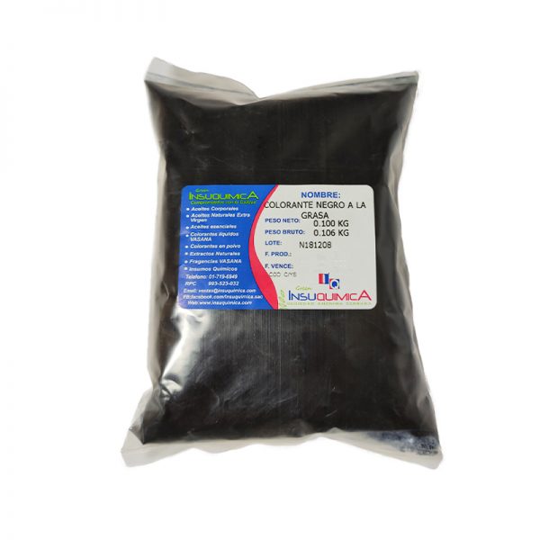 COLORANTE NEGRO A LA GRASA – BLACK BT – Bolsa x 0.100 Kg. – Tienda Online – Insuquimica SAC